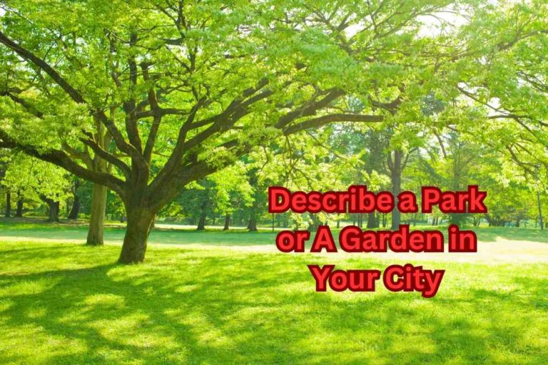 Describe a Park or A Garden in Your City - IELTS Fever